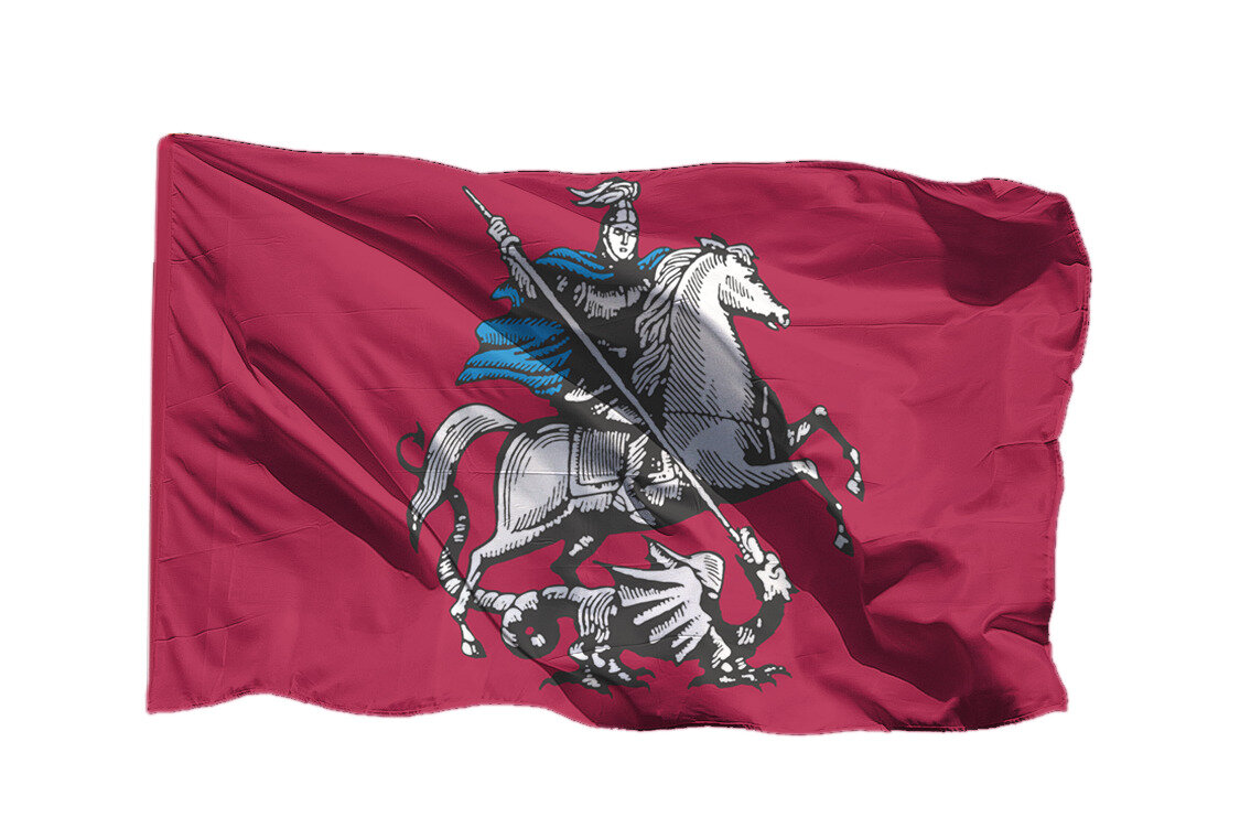 Флаг Москвы на сетке 100х150 см для уличного флагштока