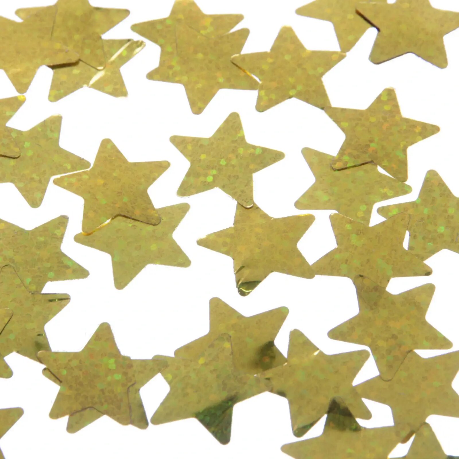 Конфетти «Звездочки галограмма» 15 г, золотые, 2 см, для праздников