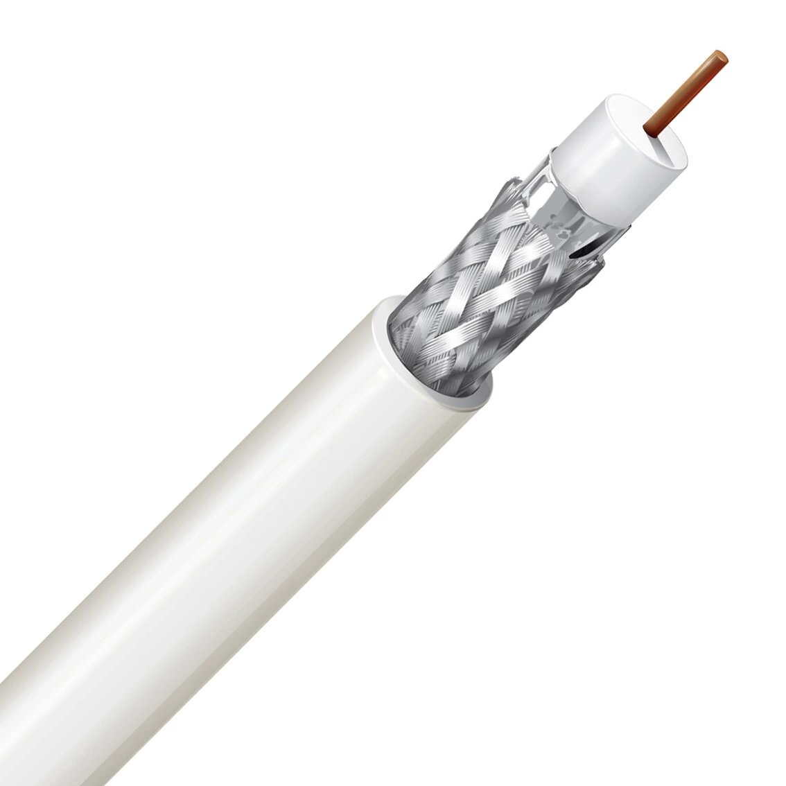 Кабель коаксиальный в нарезку BELDEN 1855ENH.01500 White, 1 м