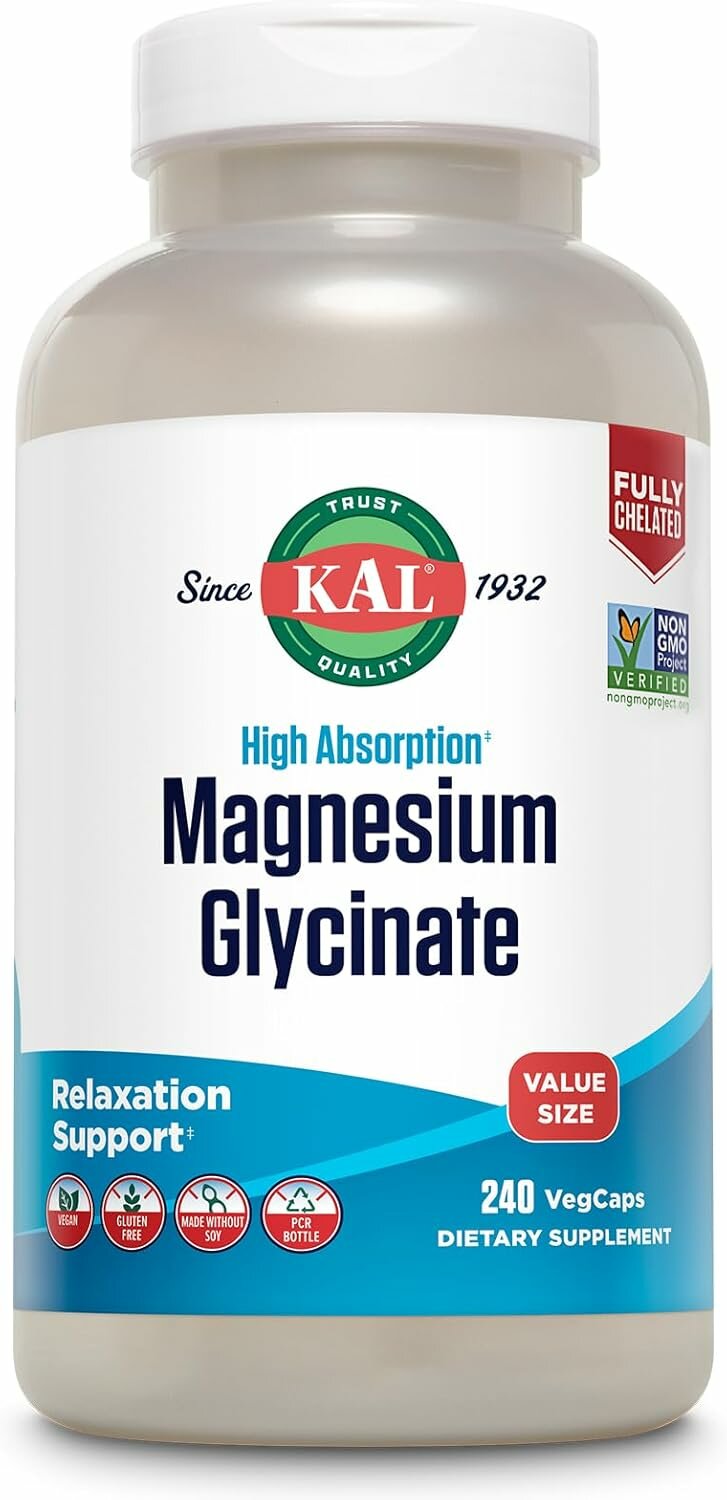 KAL Magnesium Glycinate 240 vegcaps (магний бисглицинат)