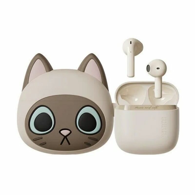 EDIFIER Беспроводные наушники Zero, Bluetooth 5.3, Siamese cat, белый