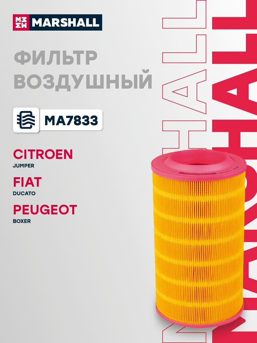 Фильтр воздушный CITROEN ситроен Jumper FIAT Ducato дукато PEUGEOT пежо Boxer C17237 1606402680 1359643080 1444SQ 1349042080 1611158280