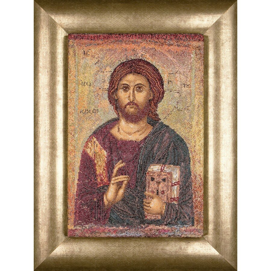 Набор для вышивания Христос Вседержитель, канва аида 18 ct 22 х 33,5 см THEA GOUVERNEUR 476A