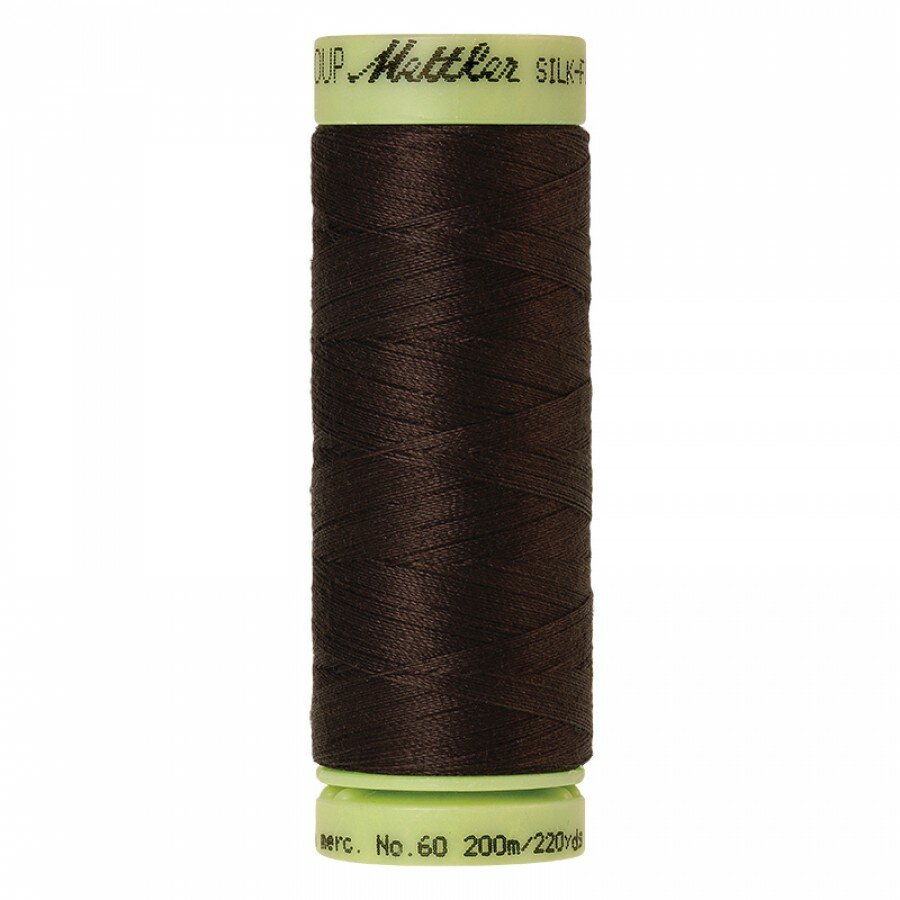 Нить для машинного квилтинга SILK-FINISH COTTON 60, 200 м 1382 Black Peppercorn