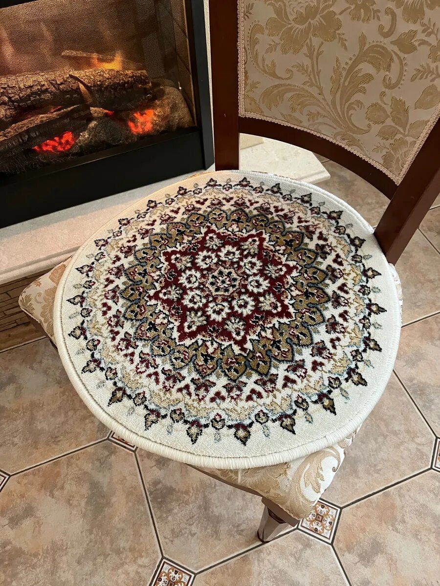 Ковер GLOREKS CARPETS, 50x50 см, круглый, классический восточный орнамент