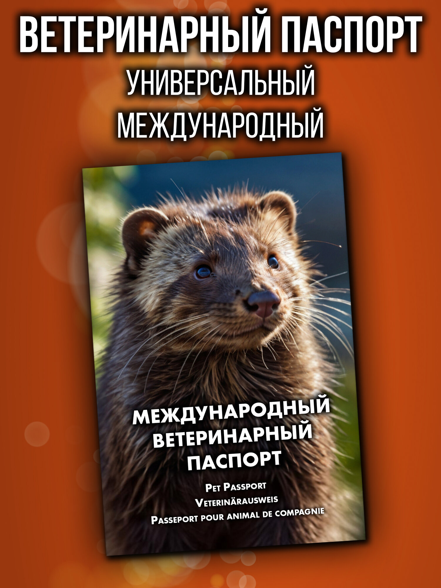 Ветеринарный паспорт для кошек, собак и любых других домашних животных, международный