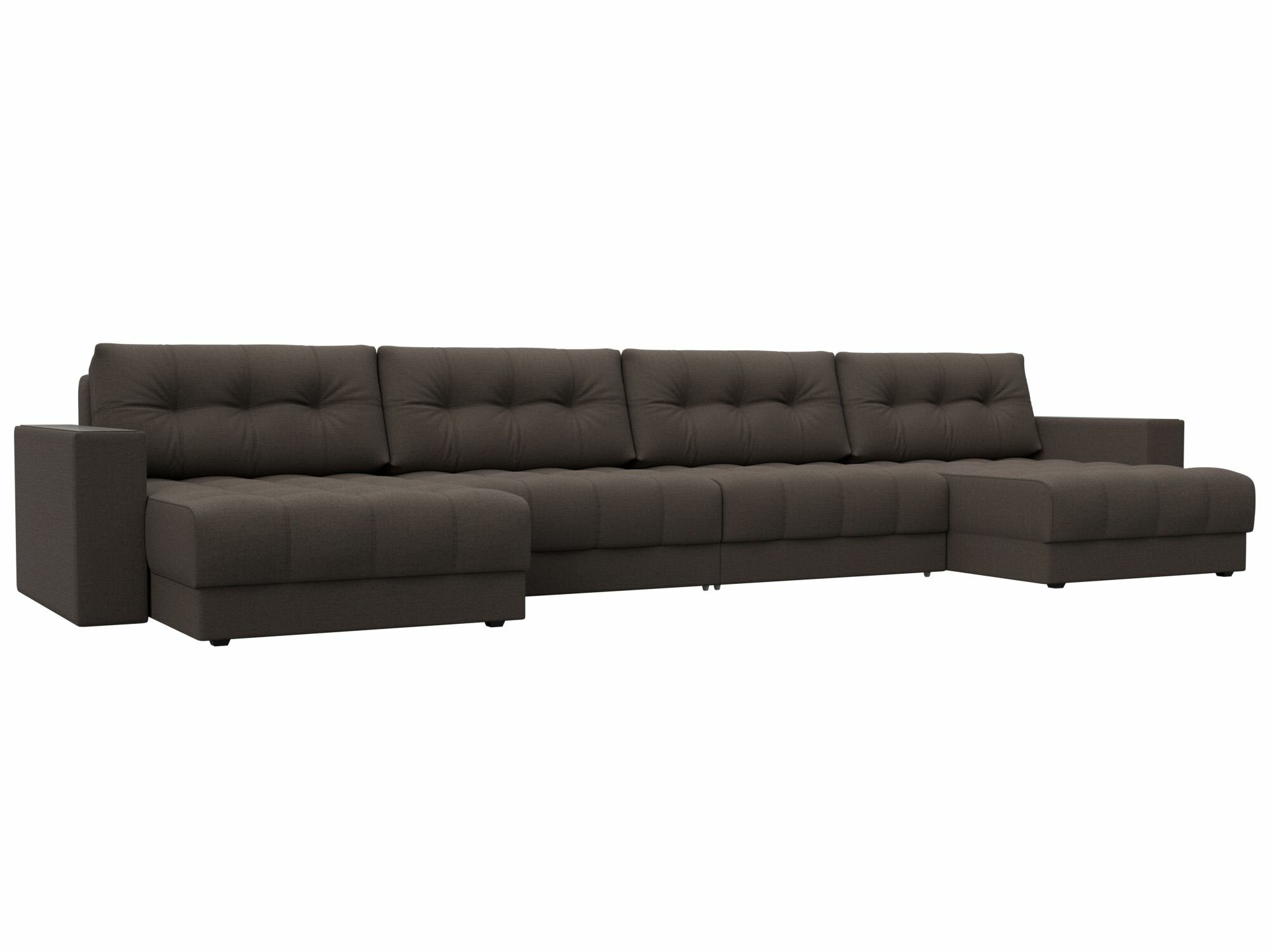 Диван П-образный с декором Бруно НПБ Лонг, Рогожка