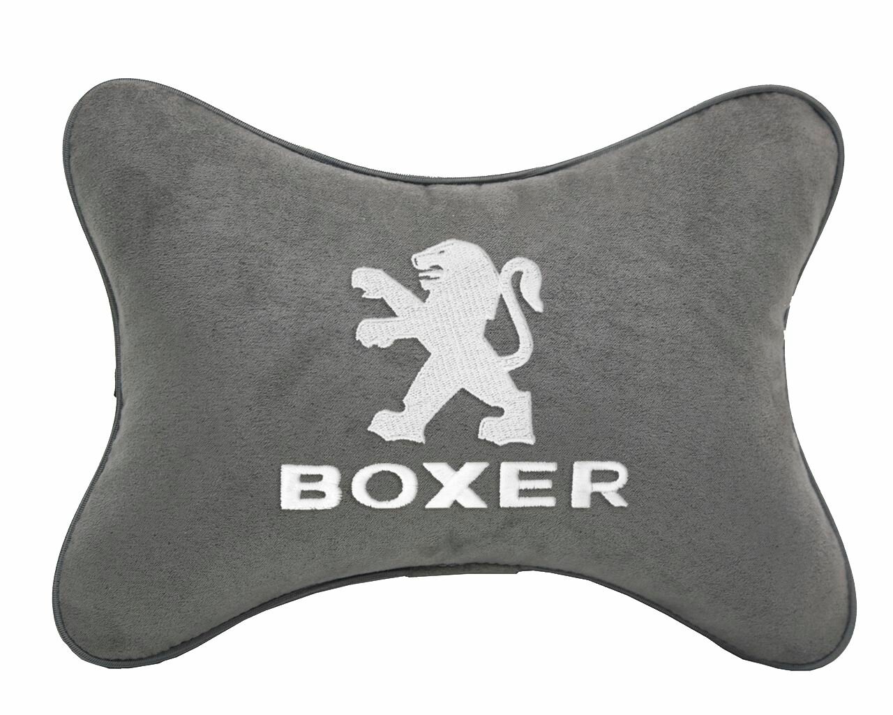 Подушка на подголовник светло-серая алькантара PEGEOUT Boxer