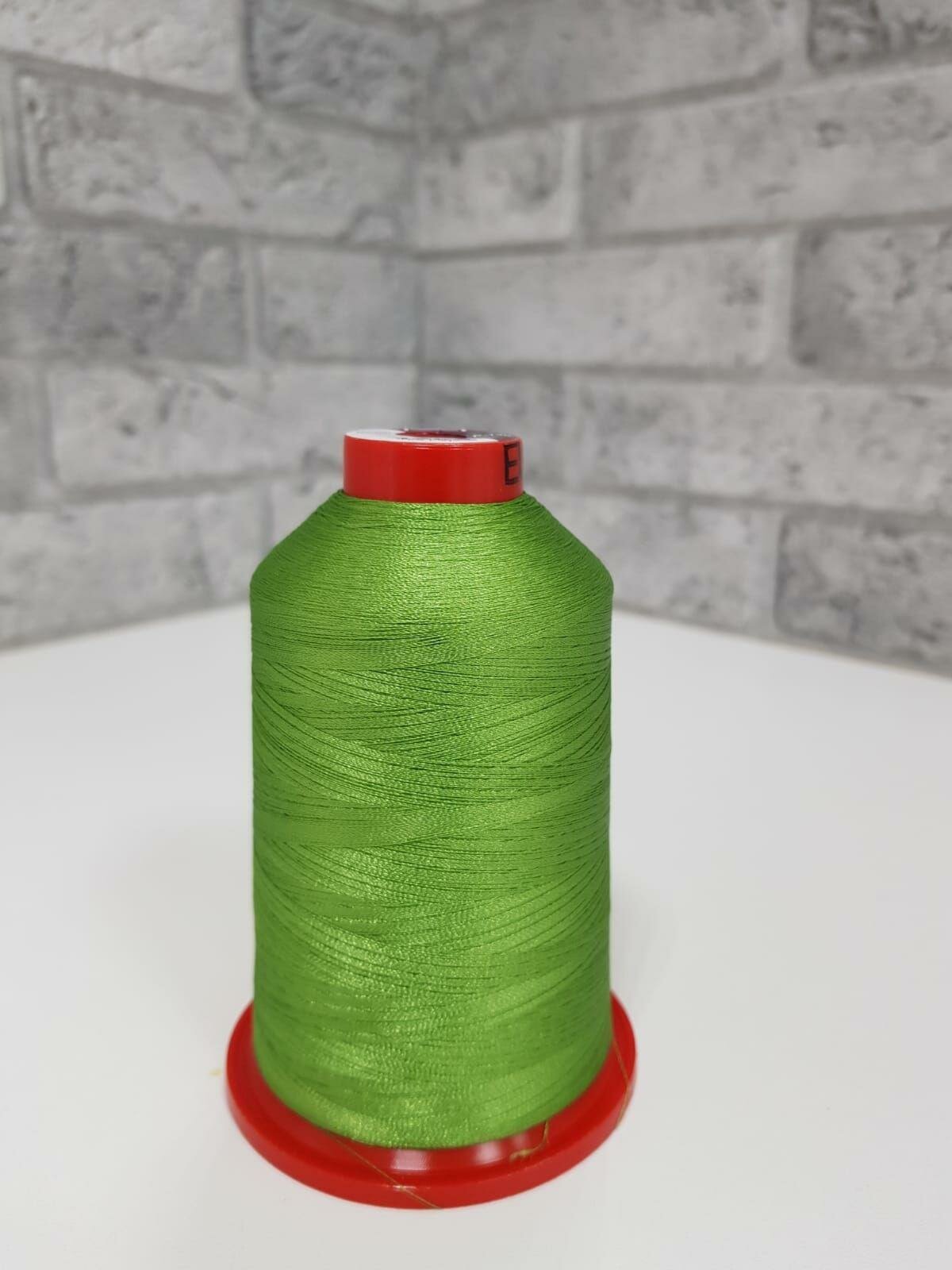 Нитки вышивальные Euron Р-130 №130 5000м, полиэстер, Цвет-1205 зеленый