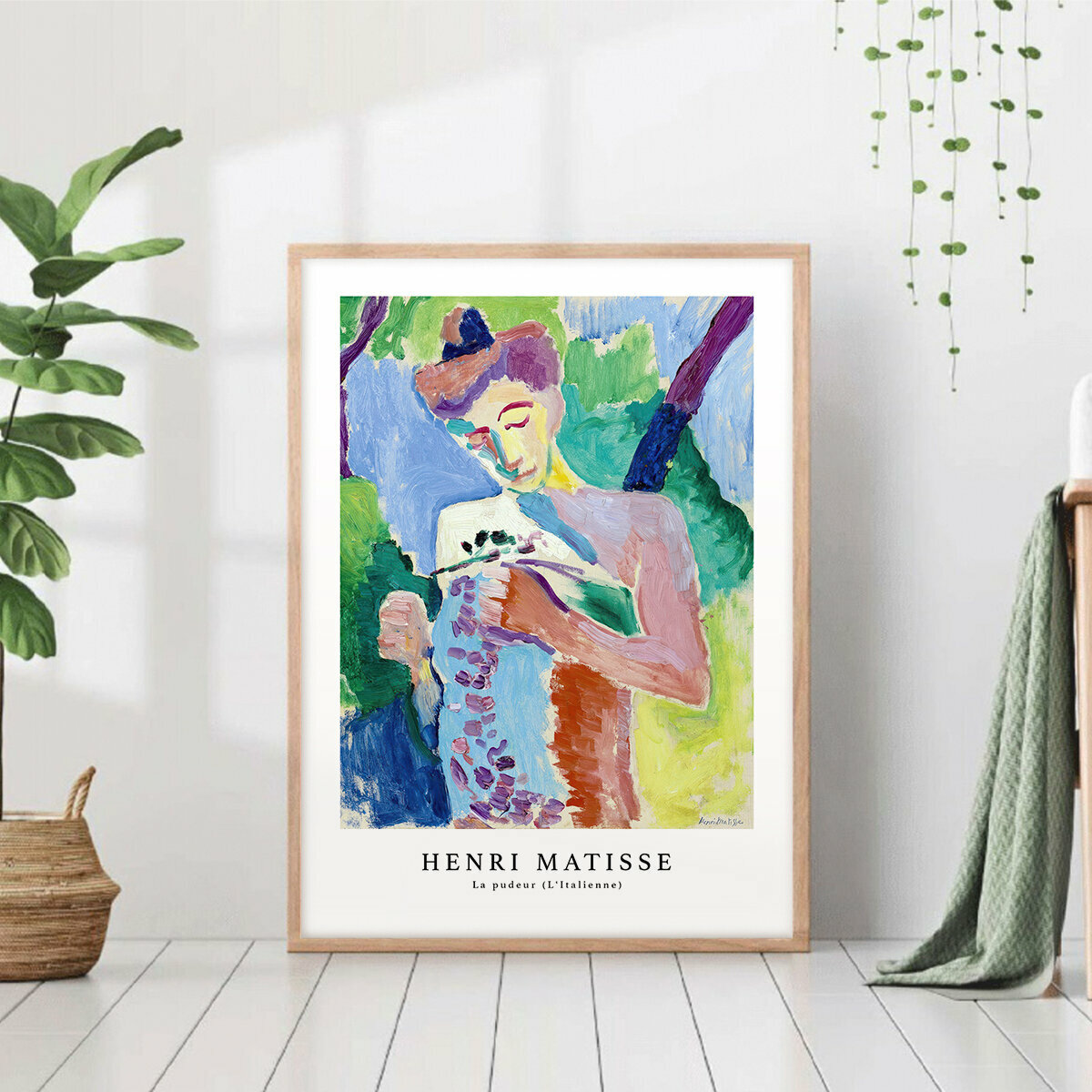 Постер "Матисс ветка с цветами репродукция" 40x50 без рамки на стену для интерьера