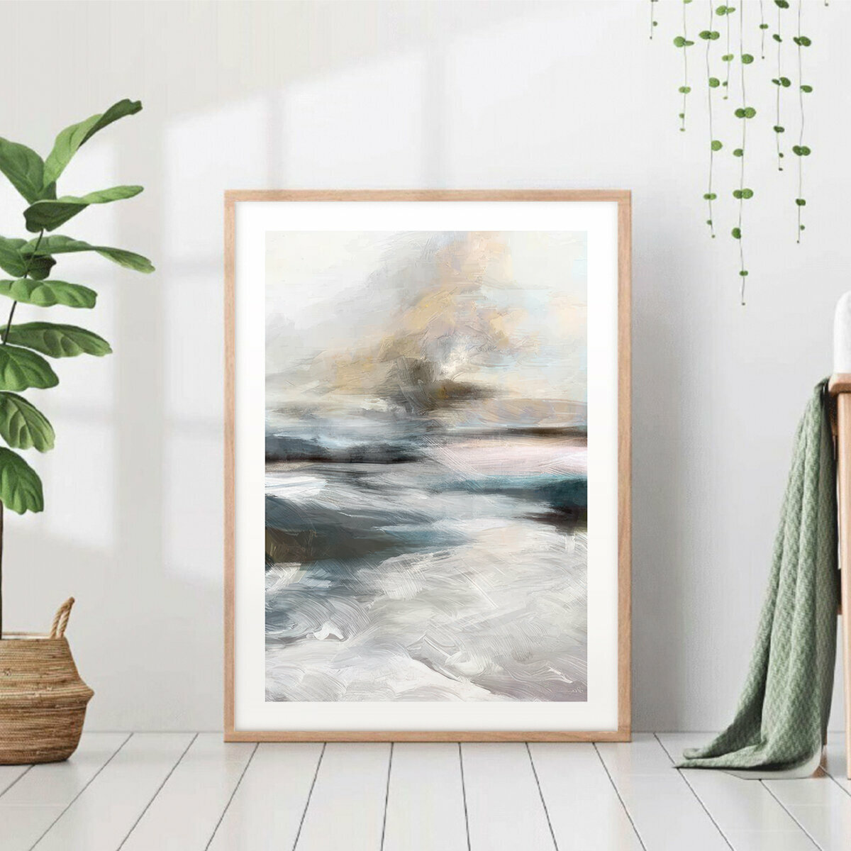 Постер "Пейзаж абстракция" 50x70 без рамки на стену для интерьера