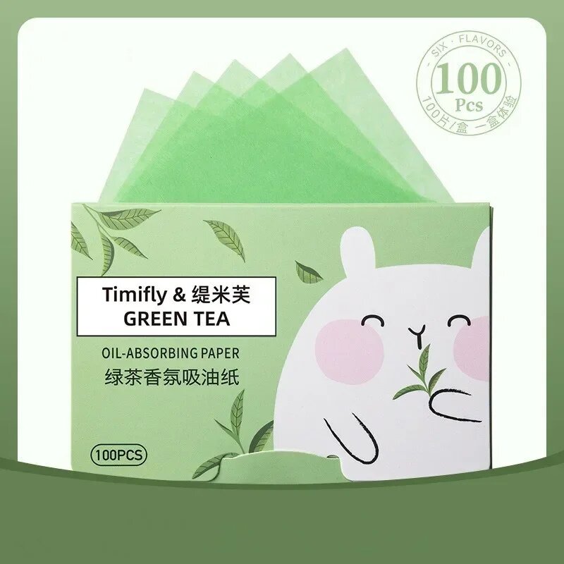 Бумажные салфетки для лица Green Tea 100 шт B1 green tea