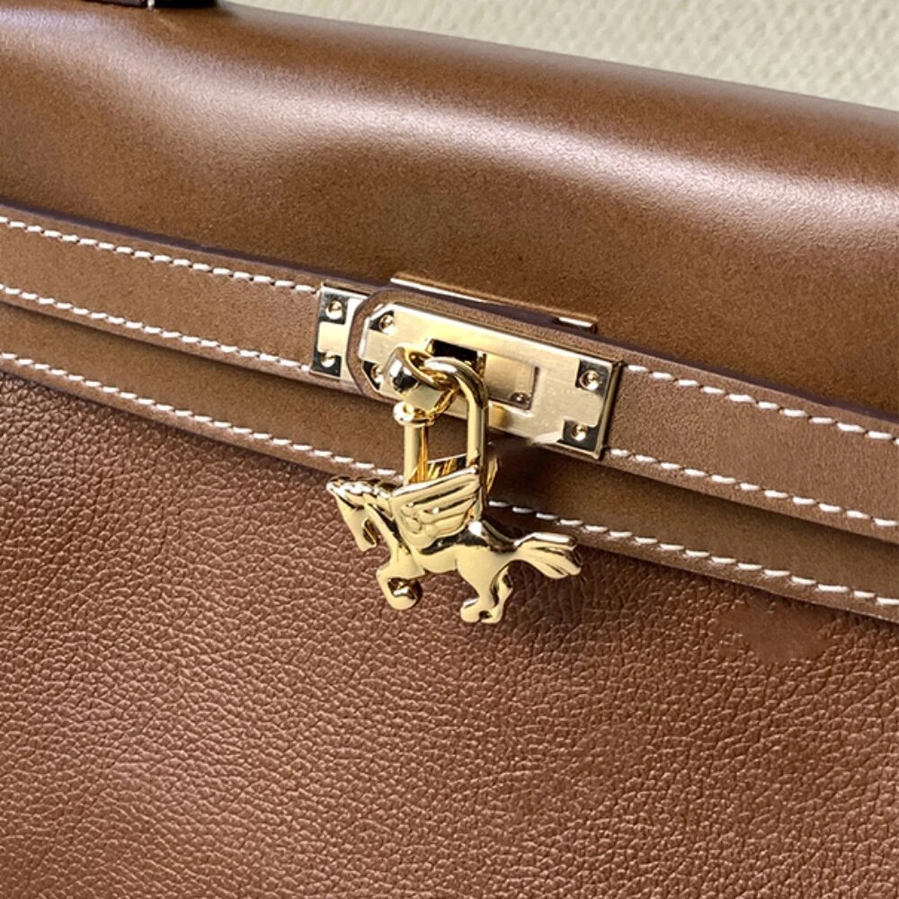 Роскошная подвеска-сумка для сумки Birkin Kelly, подвеска с замком Pegasus, цельностальная подвеска с металлическим замком в виде животных, высококачественное очаровательное ожерелье Золотой