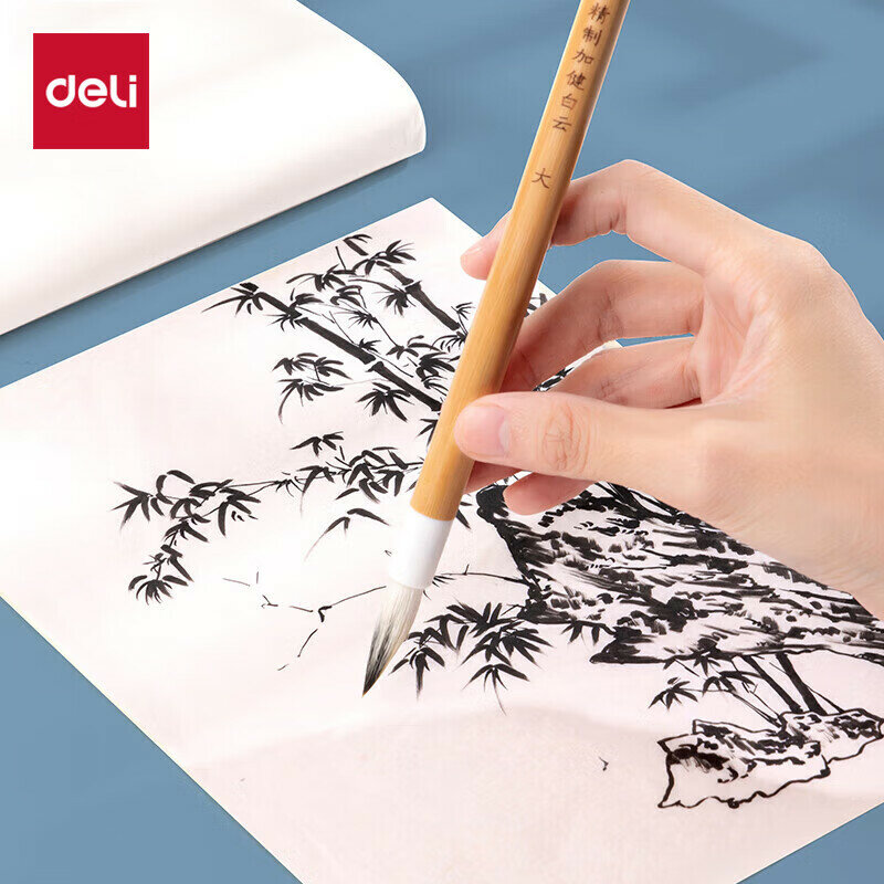 Deli Baiyun Mixed And Jianyang Calligraphy Brush Set, Four Treasures of The Study, Large Medium Small Sizes, Chinese Painting Brushes, Large Regular Script Brush, Gift, Jianyang Medium Baiyun