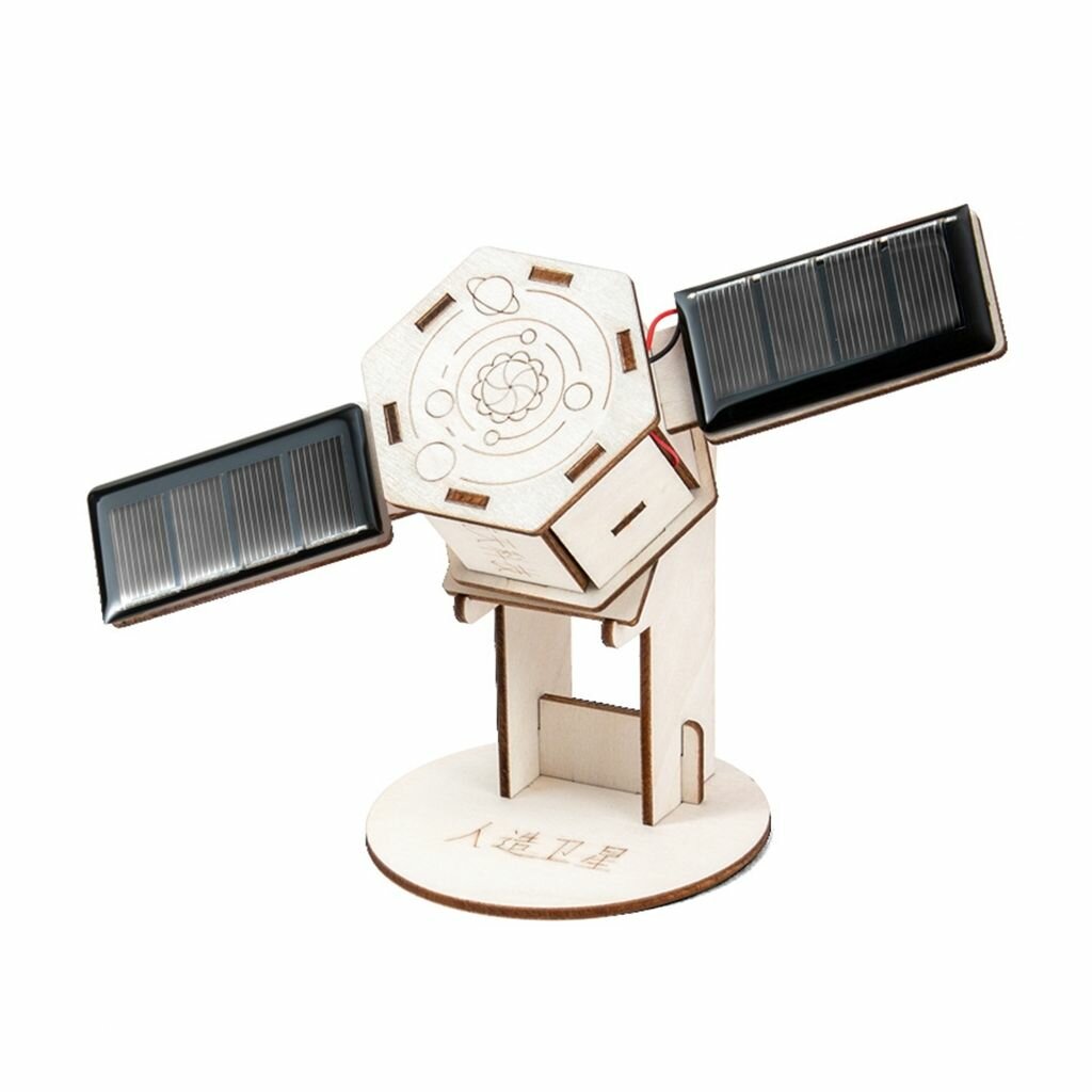 Развивающие игры+Научный эксперимент diy солнечный искусственный спутник детские игрушки ручной работы