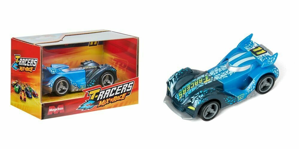 T-RACERS MIX 'N RACE. Машинка Глейзер (разборная, взаимозаменяемые детали с машинкой из этой серии, пластик, в коробке, от 3 лет) PTR7D412RU01 (в наличии)