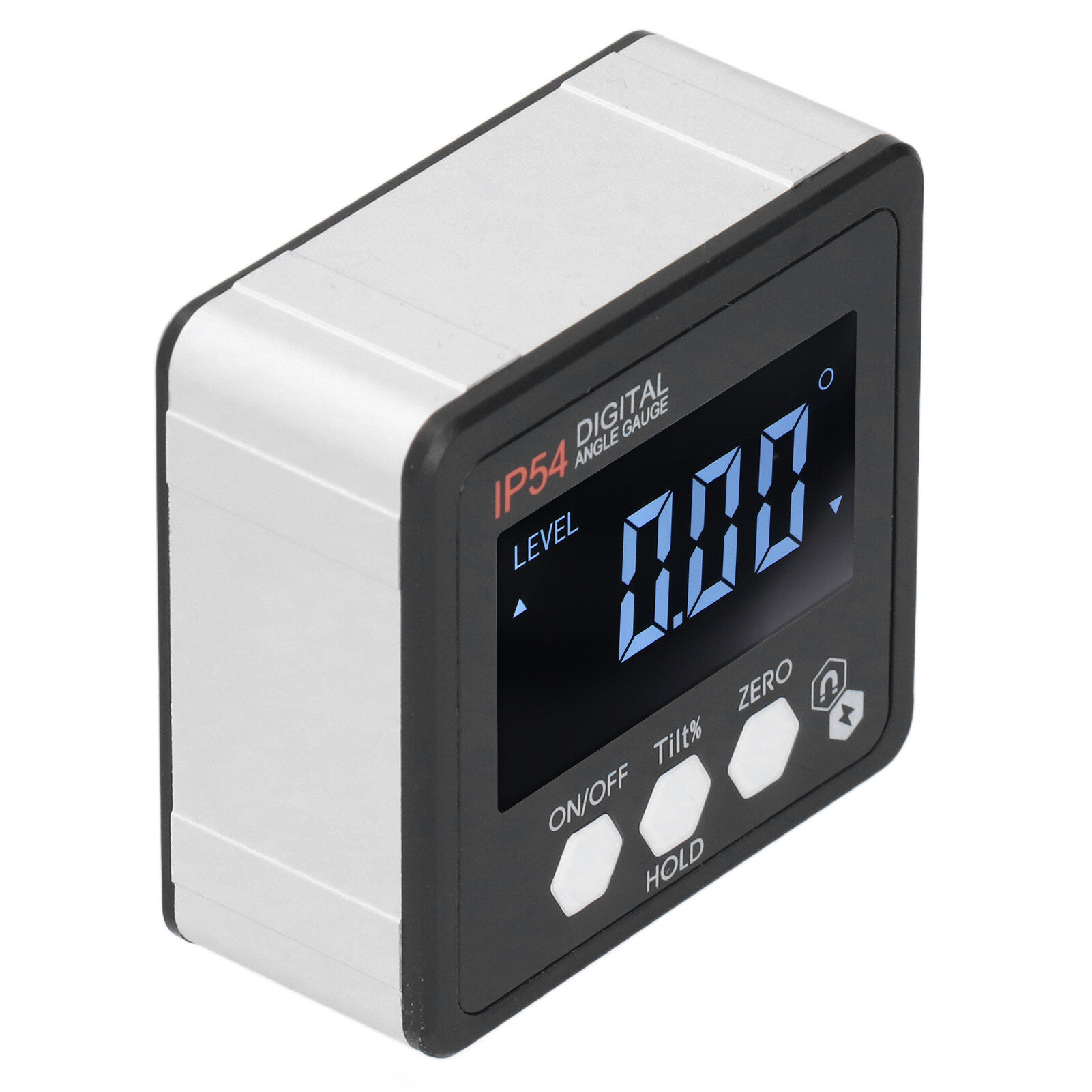 Цифровой инклинометр с магнитным водонепроницаемым электронным транспортиром IP54, угол 4x90°, измеритель уровня