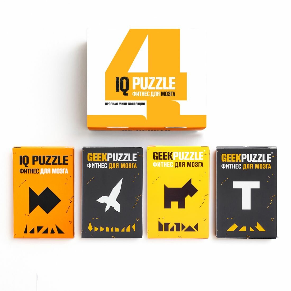 Развивающие IQ головоломки пазлы для взрослых Набор из 4 шт. / IQ PUZZLE для детей тренажер для мозга