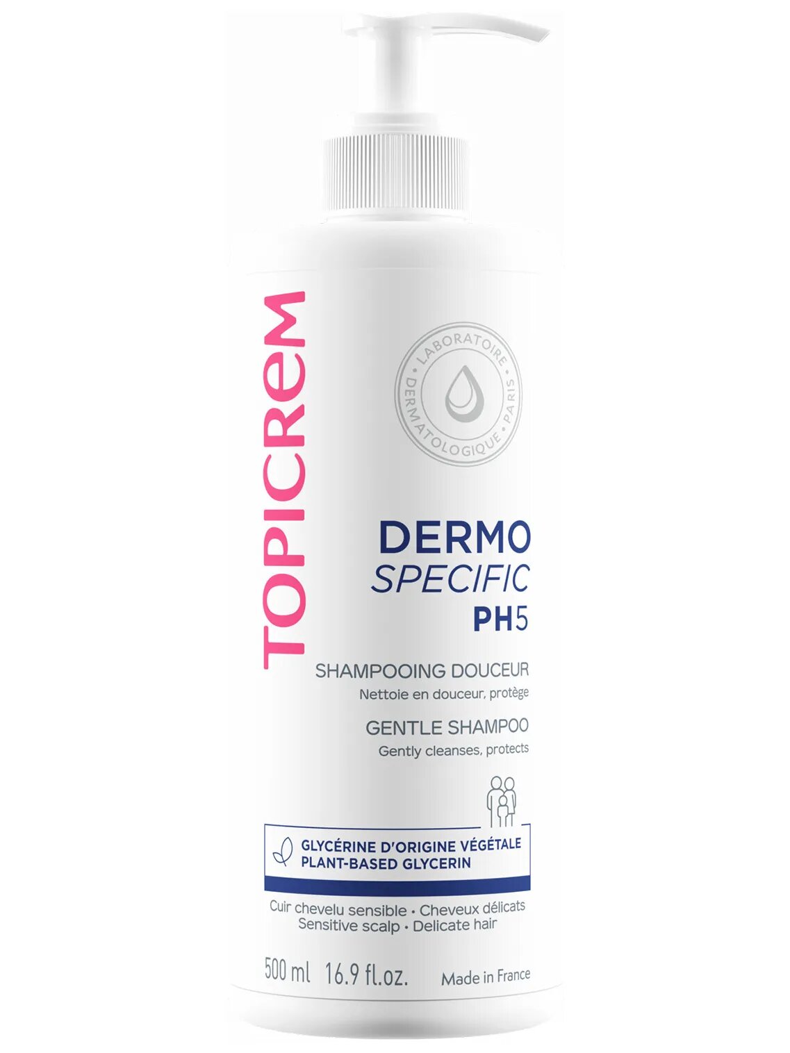 Шампунь Topicrem "DERMO SPECIFIC", для всех типов волос, мягкий, 500 мл