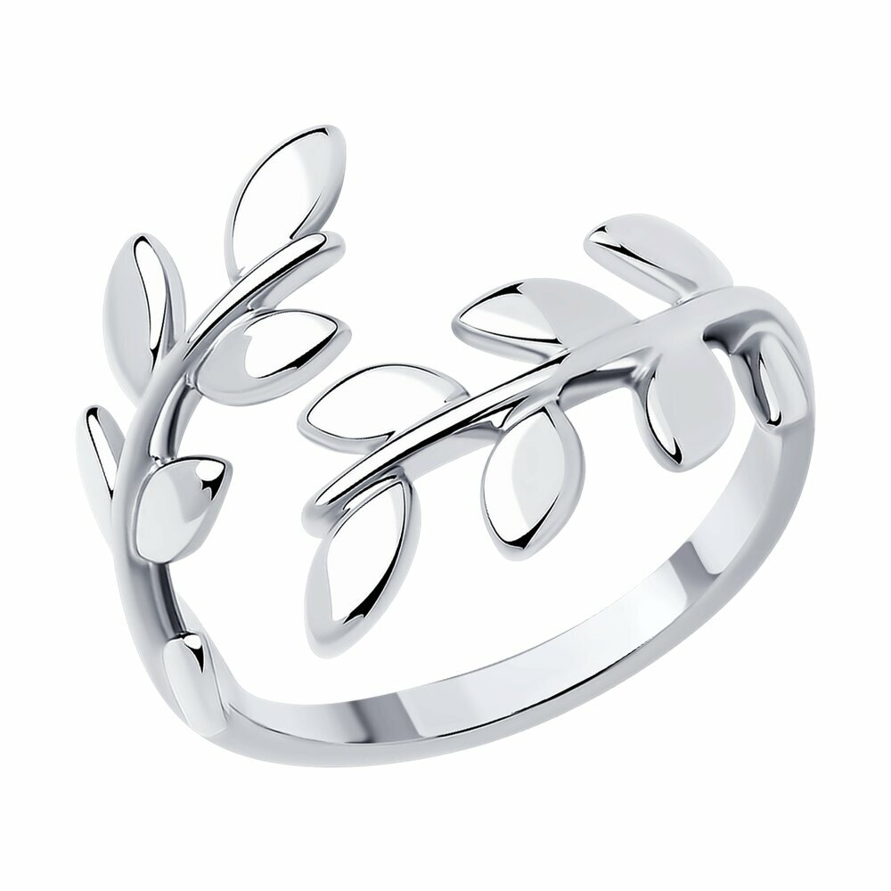 Перстень, серебро, 925 проба, родирование