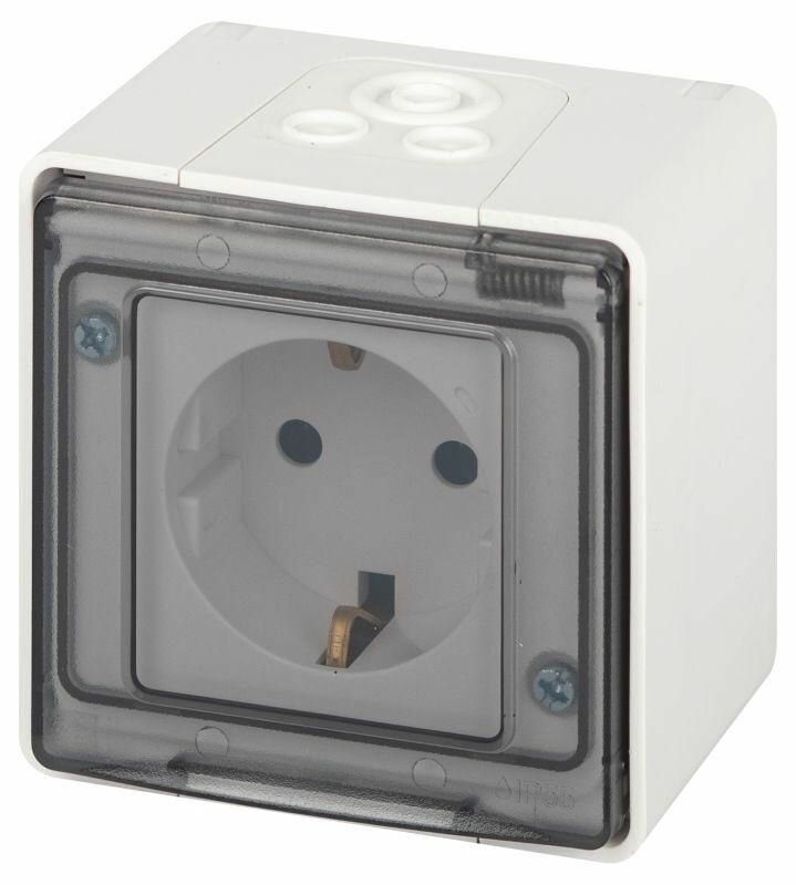 Розетка Эксперт 11-2501-01 2P+E IP55 16А-250В ОУ бел. Эра Б0063294