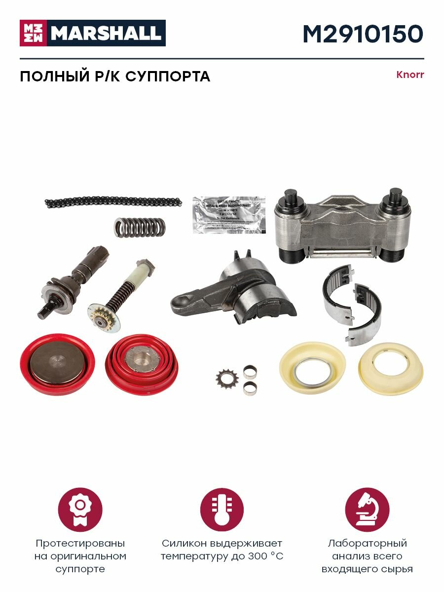 Р/к суппорта (полный комплект) 16 деталей KNORR SN6. / SN7. / SK7.