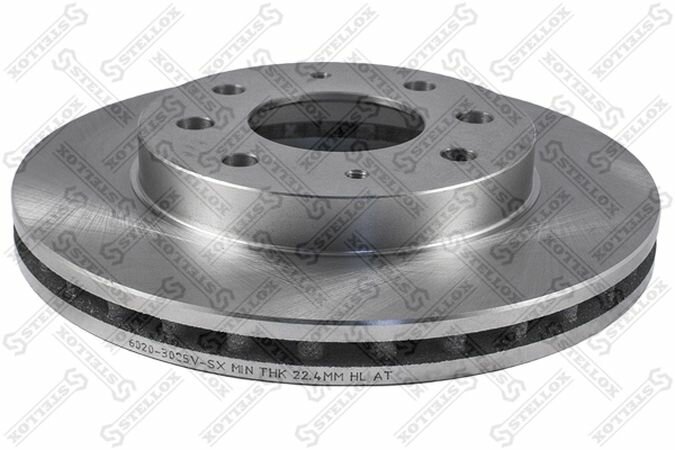 Тормозные диски, для Митсубиси Спейс Вагон, Митсубиси Спей Раннер, (Передние), Комплект 2шт. 6020-3025V-SX Stellox.