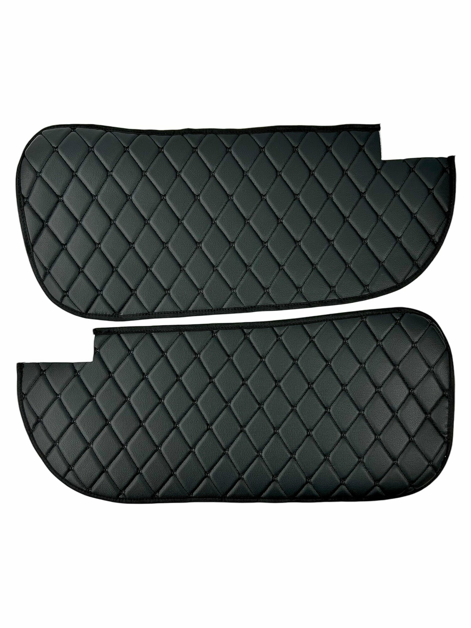 Накладки на дверные карты ГАЗель Бизнес (ромб с черной строчкой) комплект 2 шт