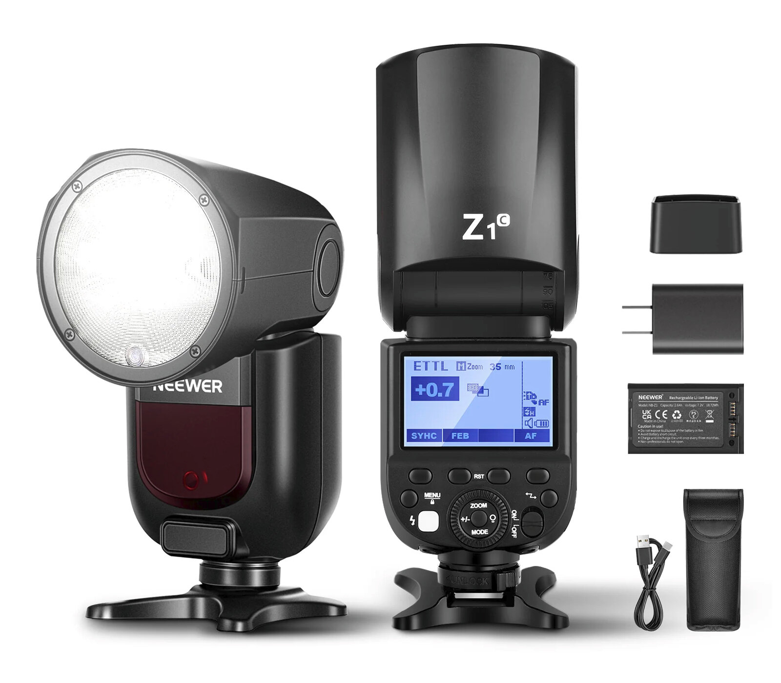 Вспышка Neewer Z1-C TTL для Canon, с купольным рассеивателем, HSS, беспроводной режим