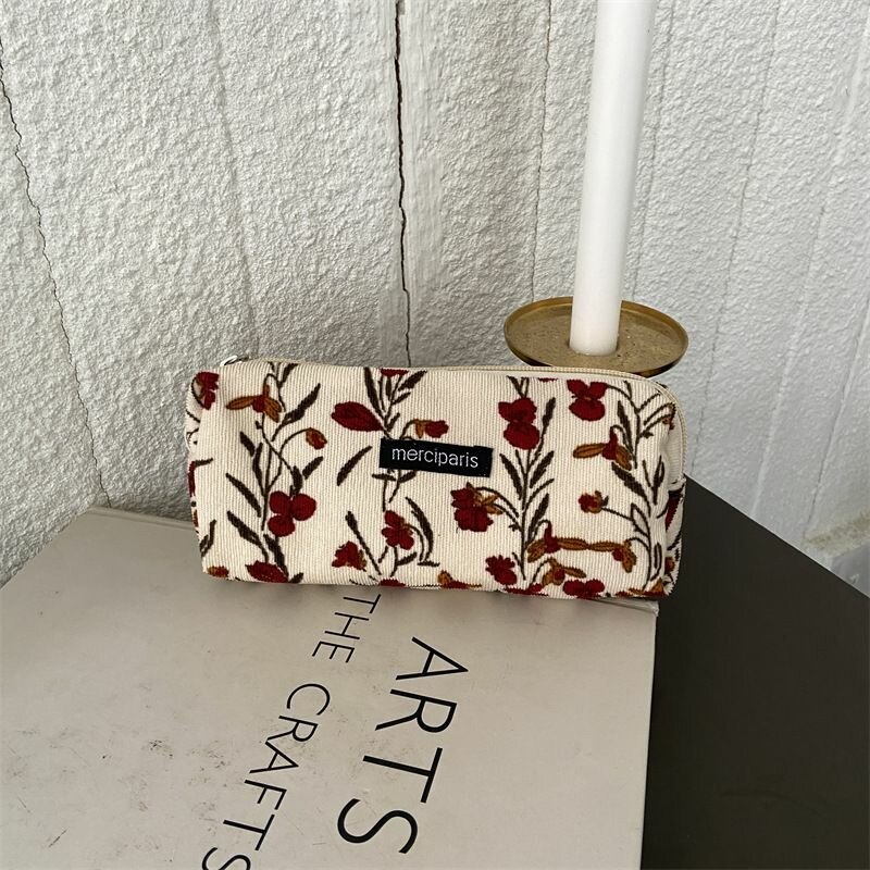 Вельветовый пенал в виде цветка в японском стиле в стиле ретро