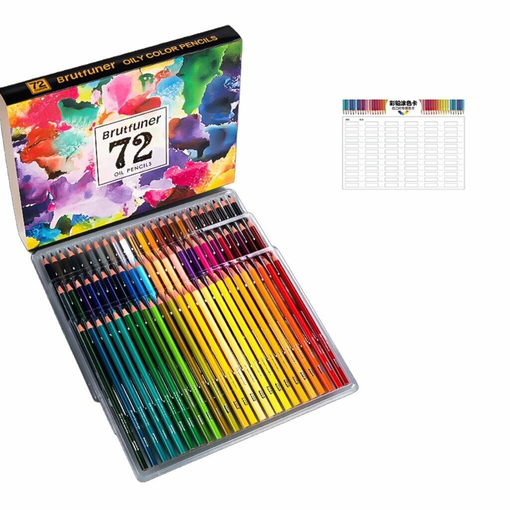 Карандаш, Цветные карандаши для рисования - масляные - 72 цвета, 1 комплект