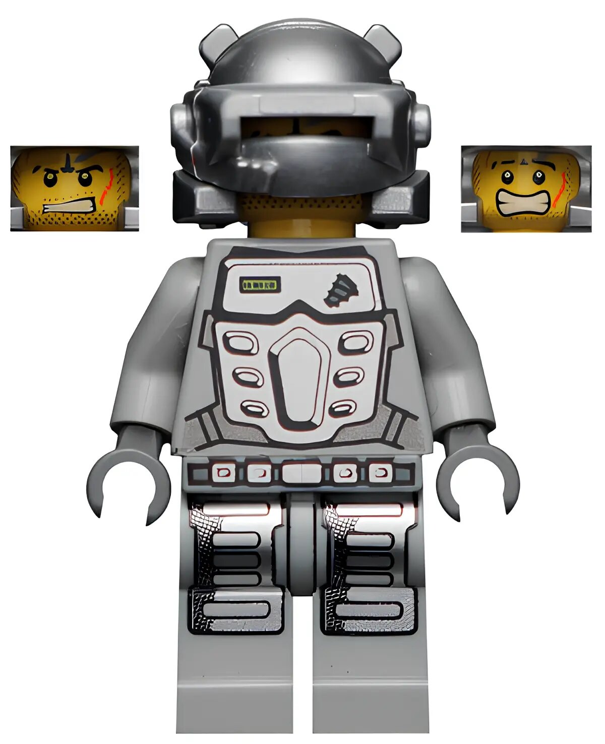 Минифигурка Lego Power Miners Power Miner - Rex, Gray Outfit pm024 U