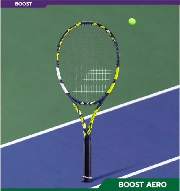 Ракетка для большого тенниса Babolat Boost Aero 2024 121242- (Ручка: 2)