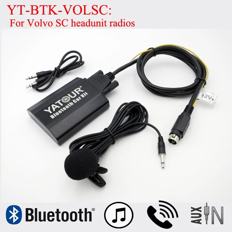 Yatour BTK VOLSC Qualcomm Hi-Fi Bluetooth-адаптер с комплектом громкой связи для головы Volvo SC