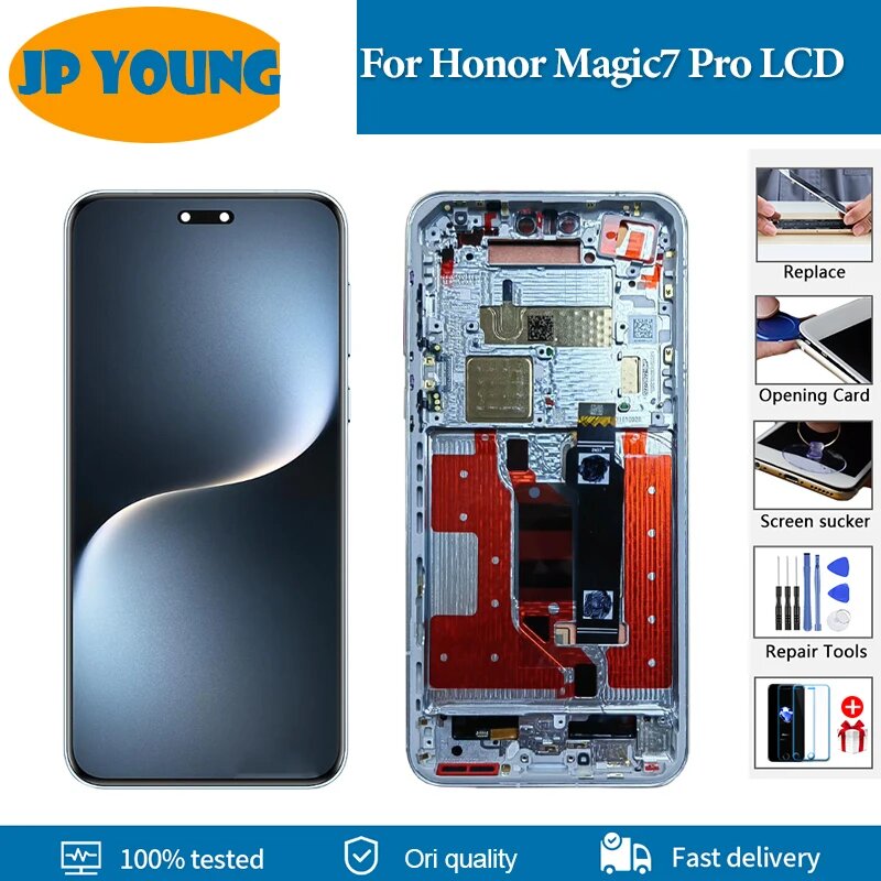 6,8 "OLED для Honor Magic7 Pro ЖК-дисплей PTP-N49 PTP-AN10 дигитайзер сенсорного Grey With Frame