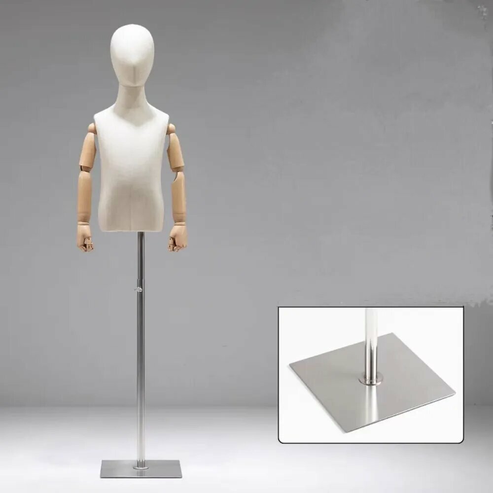 Регулируемая золотая основа, льняной детский манекен для детей 4-6 лет, форма платья