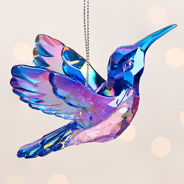Елочная игрушка Колибри де Риволи 7 см, голубая, подвеска, Kurts Adler, T2816-1