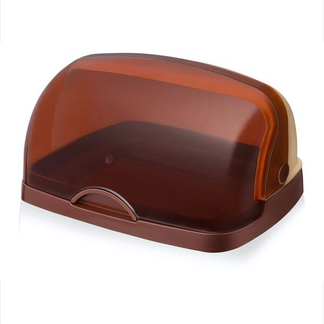 Хлебница "Урожай" с прозрачной крышкой, удобная, из пищевого пластика