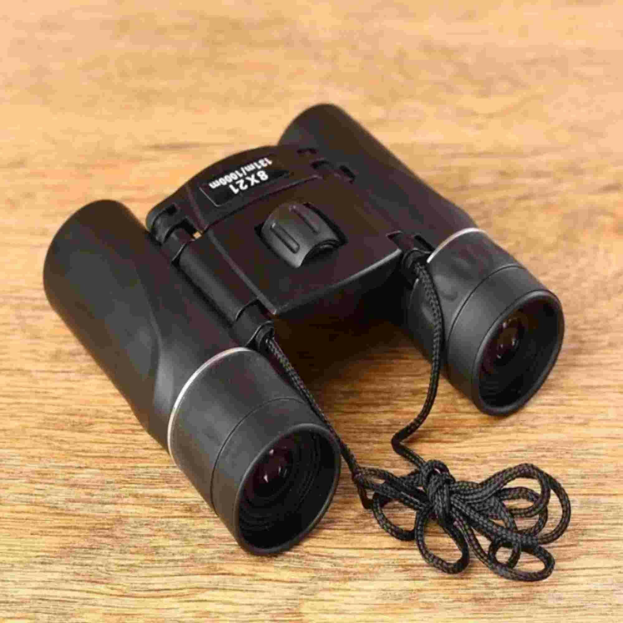 Бинокль 8х21 мм / Спортивный, увеличение бинокля 7 крат, удаление выходного зрачка 20мм, черный