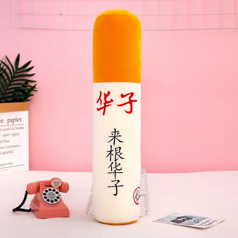 Подушка стильная плюшевая для сигарет с наполнителем из пуха и хлопка, идеальная для подарков, 90 см