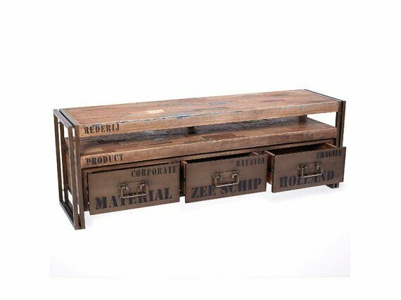 Деревянный комод для дома в стиле лофт Сенпаси