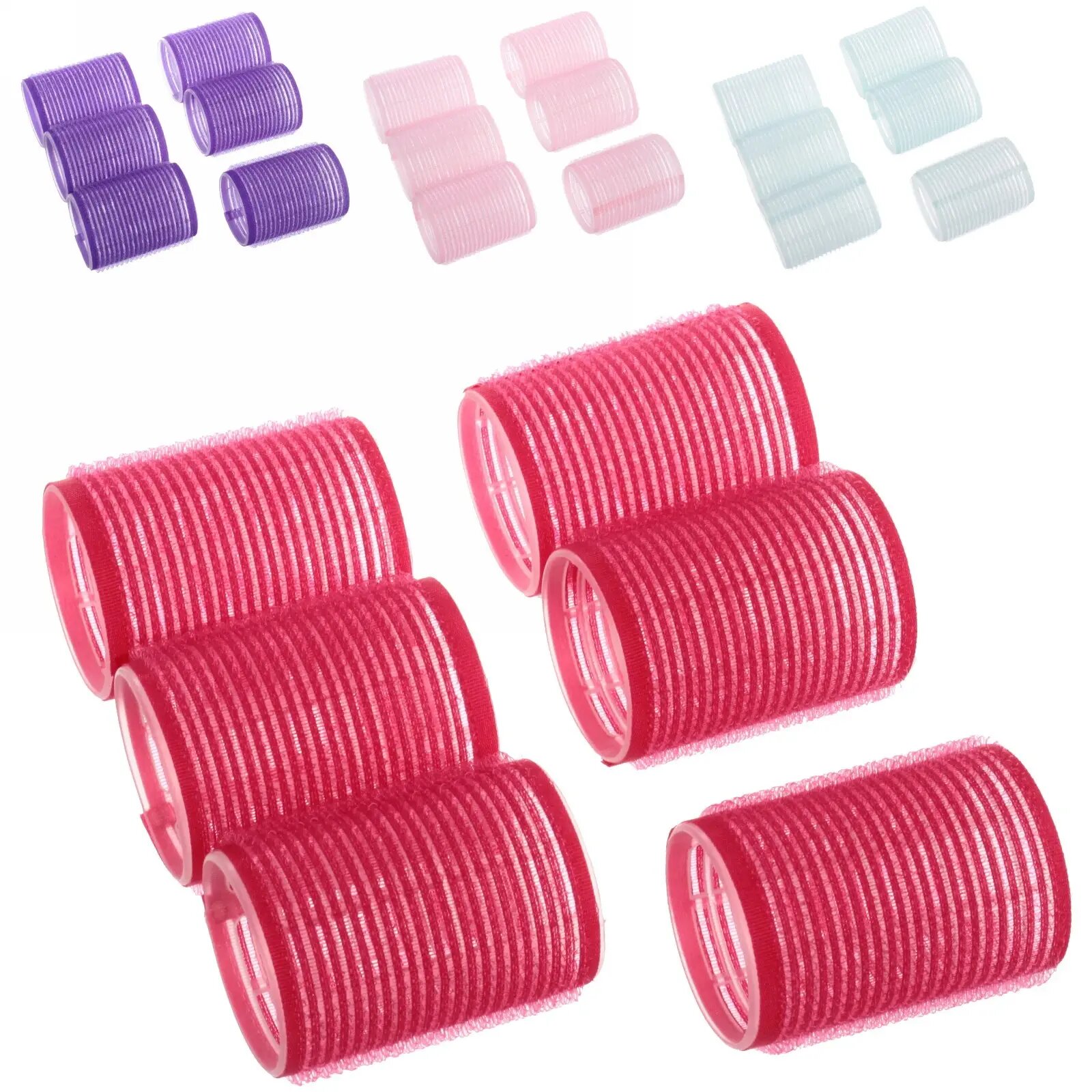 Бигуди-липучки для завивки волос, пластик, d-4,5см, 6шт, разноцветные — удобная фиксация и бережный уход