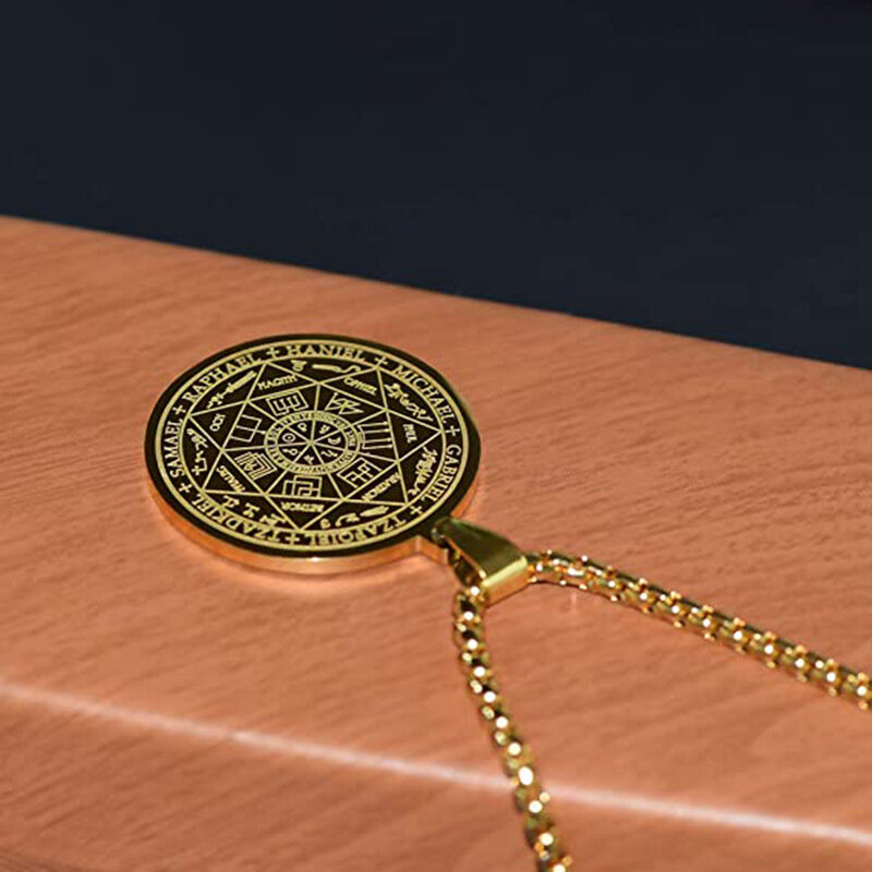 Титан-стальной кулон "Щит Архангела Михаила" в православном стиле