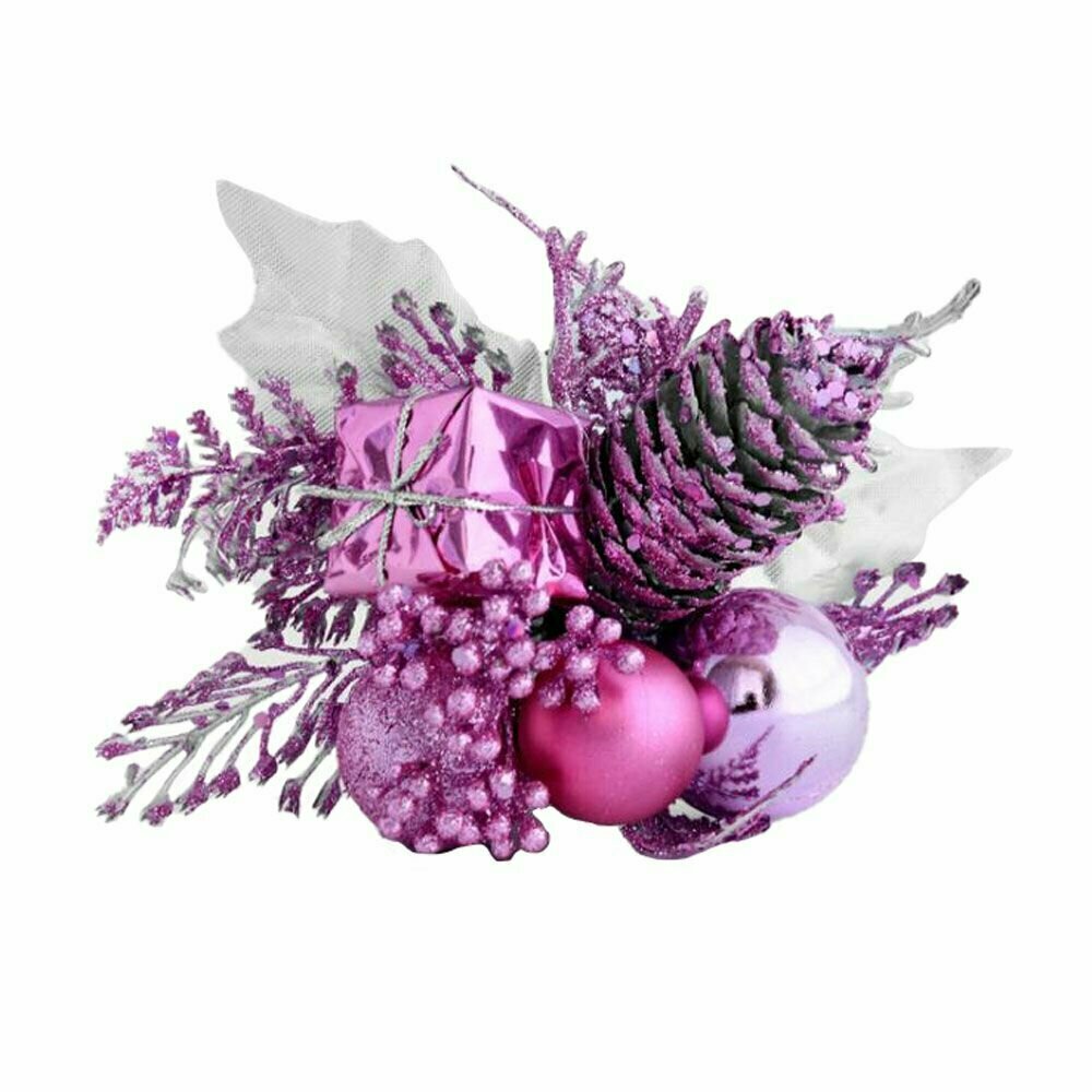 Рождественский букет, Ветка, Искусственные черенки Ели, Сосновая шишка, Рождественский декор