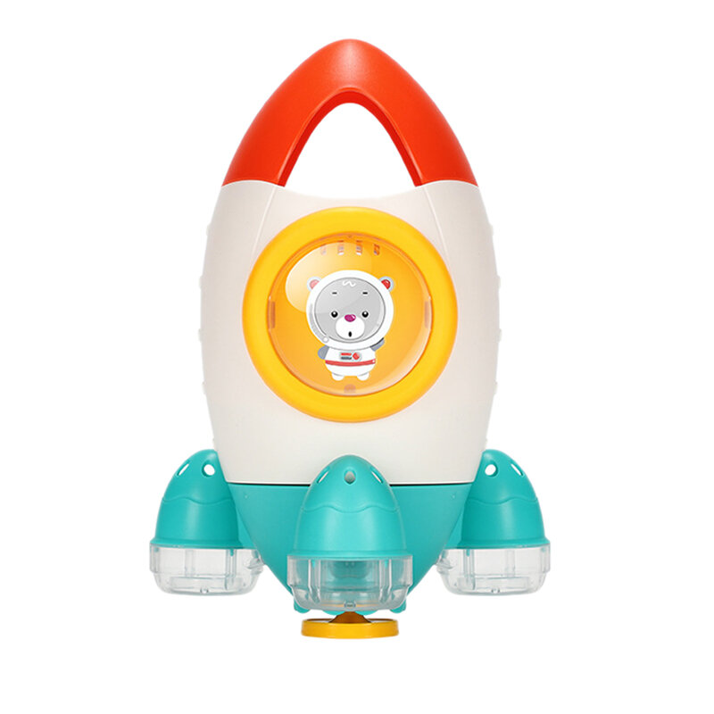 Детская игрушка-ракета для ванной комнаты, фонтан, вращающаяся игрушка-распылитель, летние пляжные игрушки, синий цвет