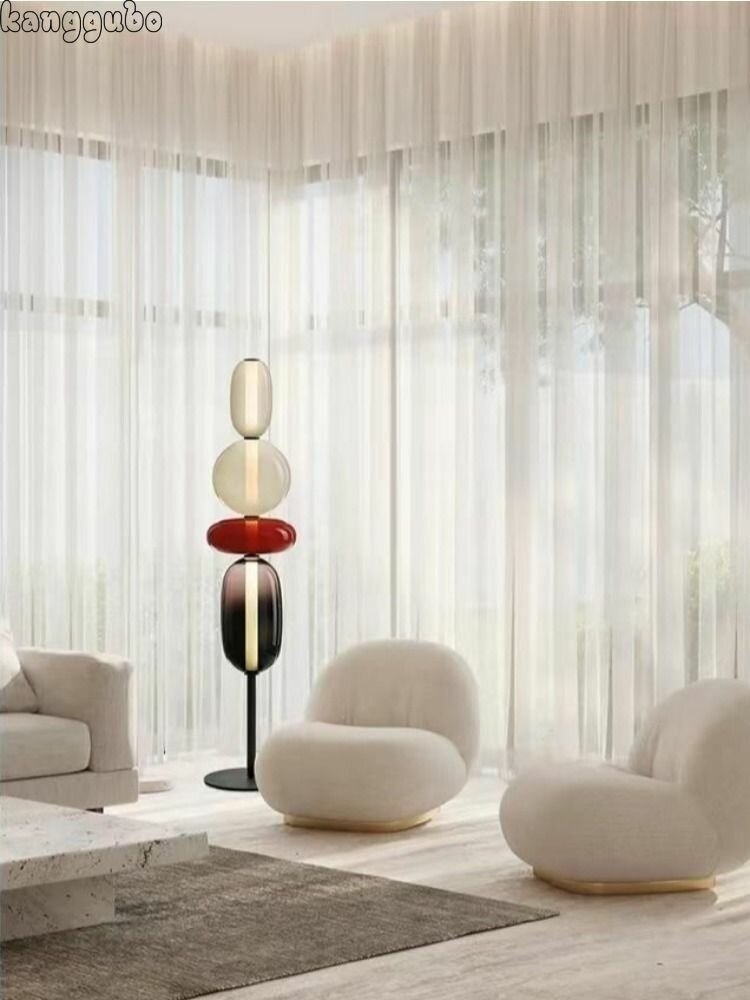 Торшер "Леденец", настольный/напольный, трехцветный, LED, стекло, металл