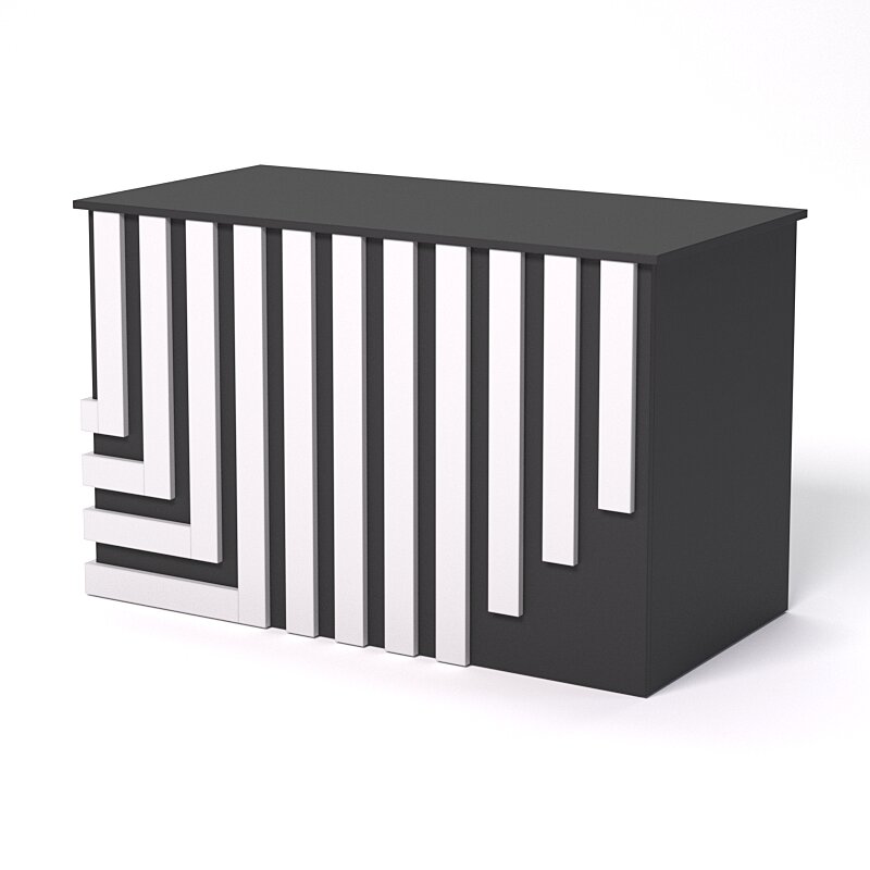 Стол руководителя №12, Черный и Белый. Производитель товара - компания Westcom.