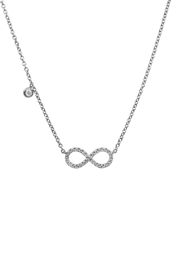 Колье, белое золото, 750 проба, бриллиант