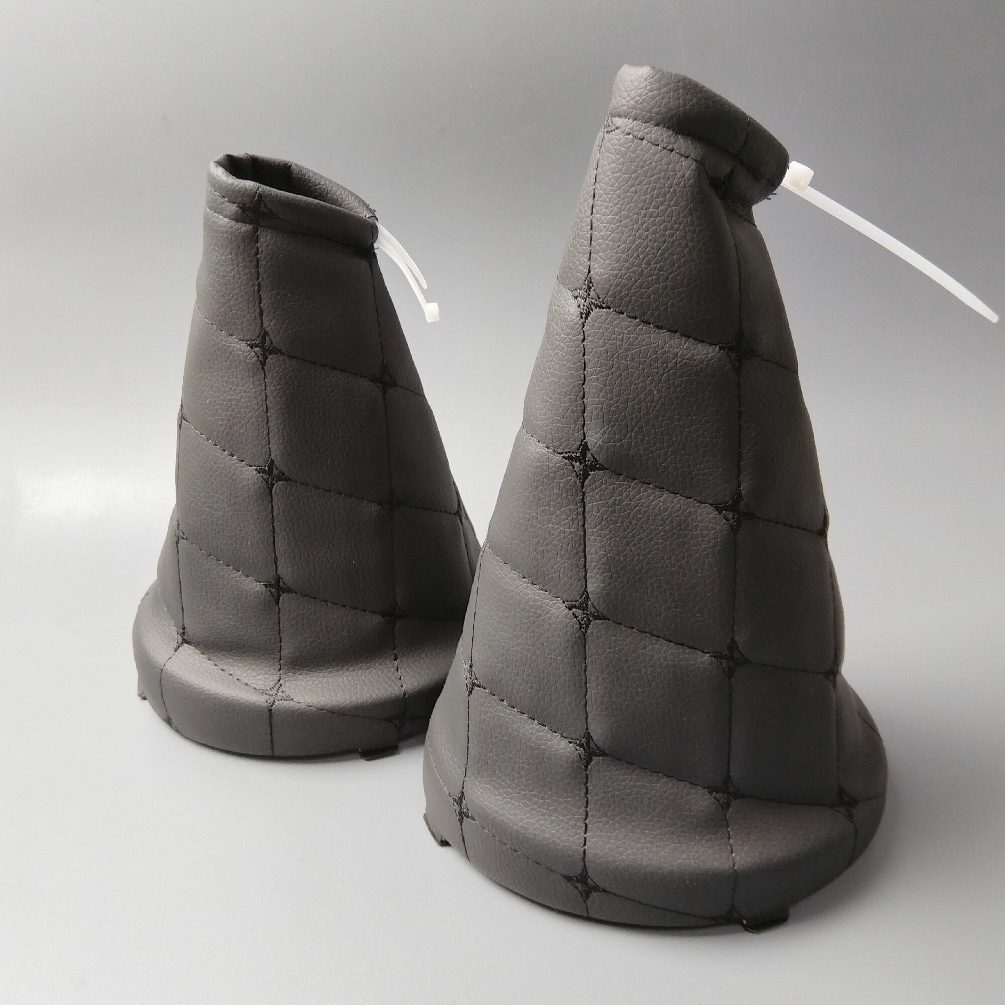 Чехол ручки КПП и раздатки, для LADA 2123, экокожа, чёрный, 2 шт