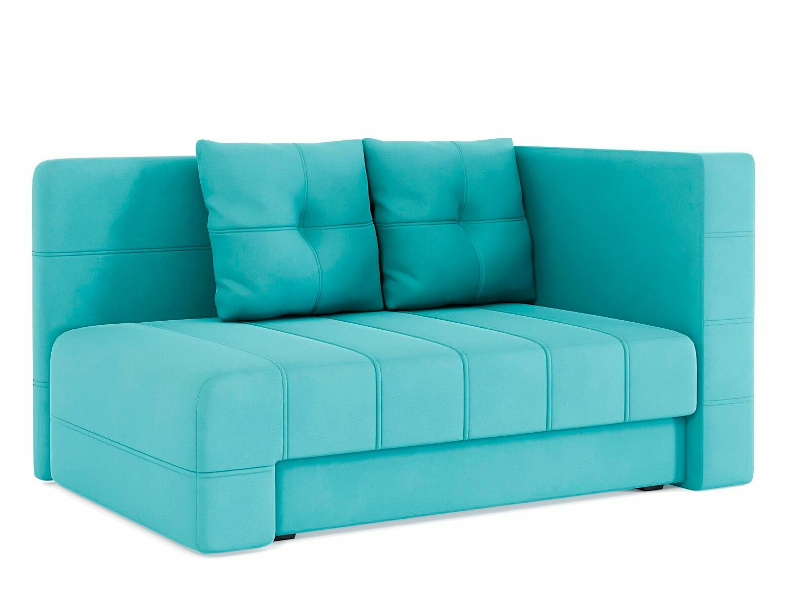 Диван - кушетка Корфу Next, еврокнижка, 142*70*80, угол левый/правый, велюр Зара Азур 48